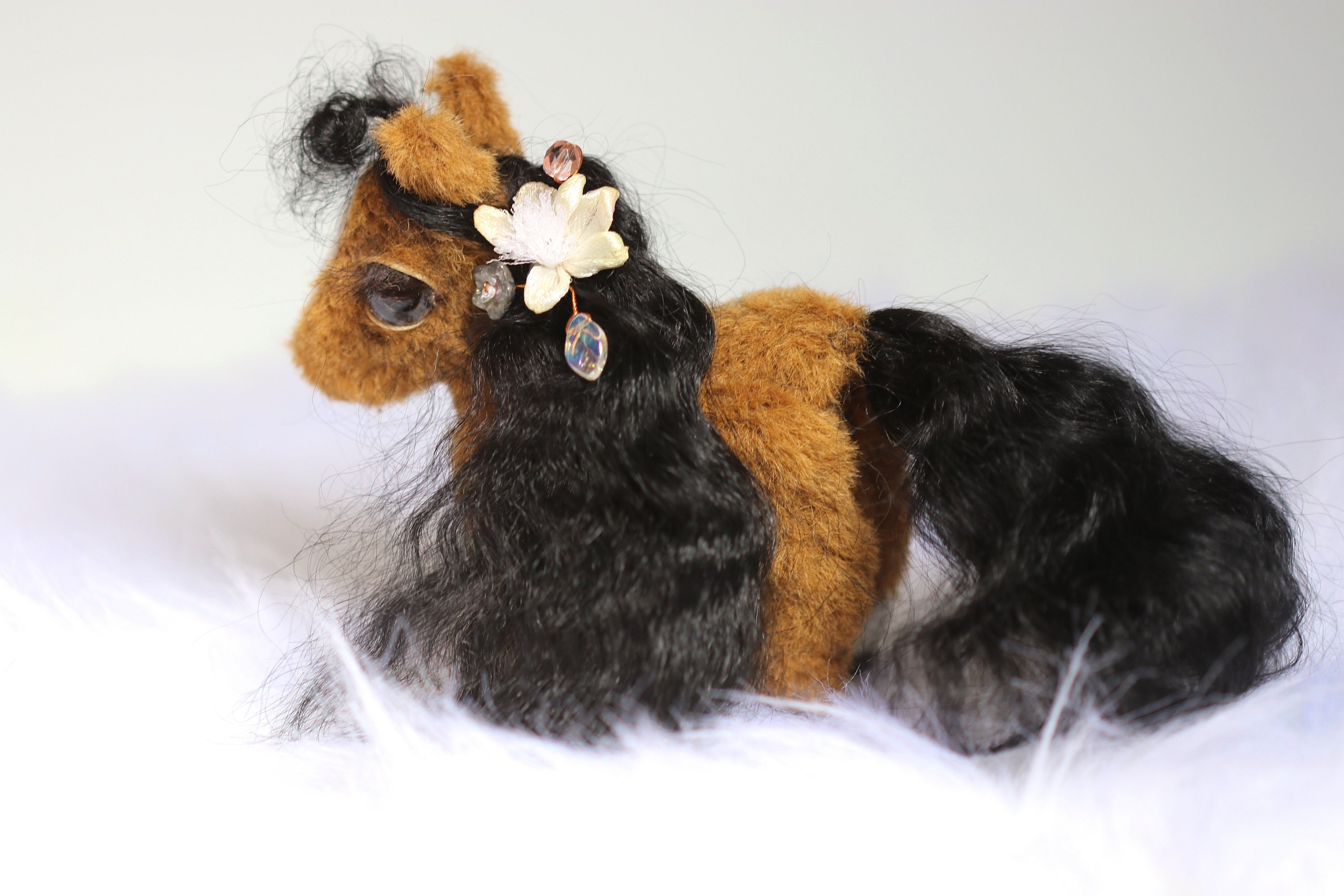 Teddy Horse/ Artist Teddy Bear/ Pony/ Bay Plush Pony/black - Etsy