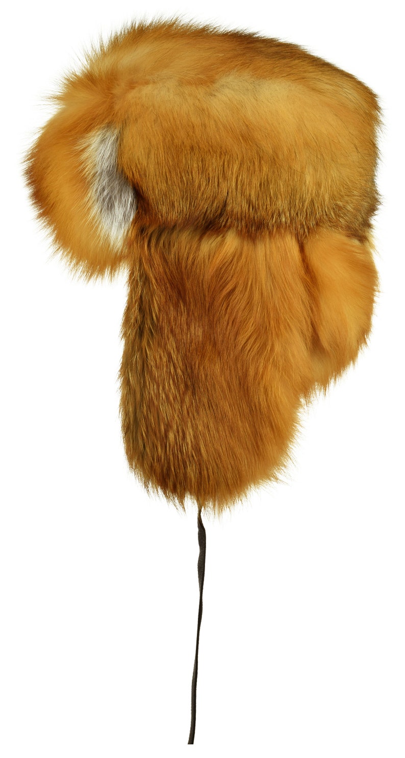 Ausable Fur Red Fox Full Fur Trooper Hat With Flaps - Etsy