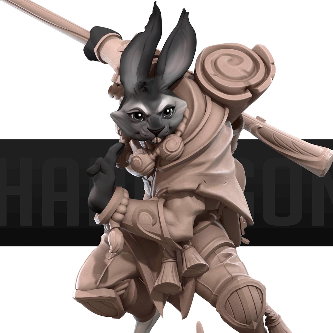 Harengon Monk | Bite the Bullet Official Product| Animalfolk | Tabletop ...