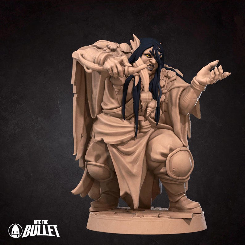 Triton Warlock | Bite the Bullet Official Product| Halfling | Tabletop ...