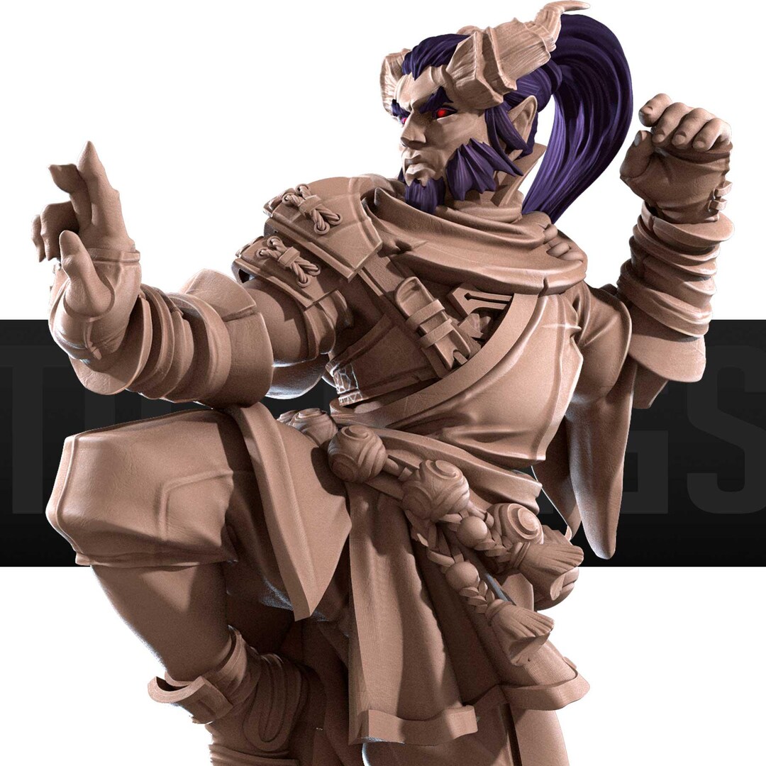 Tiefling Monk | Bite the Bullet Official Product| Tieflings and Demons ...