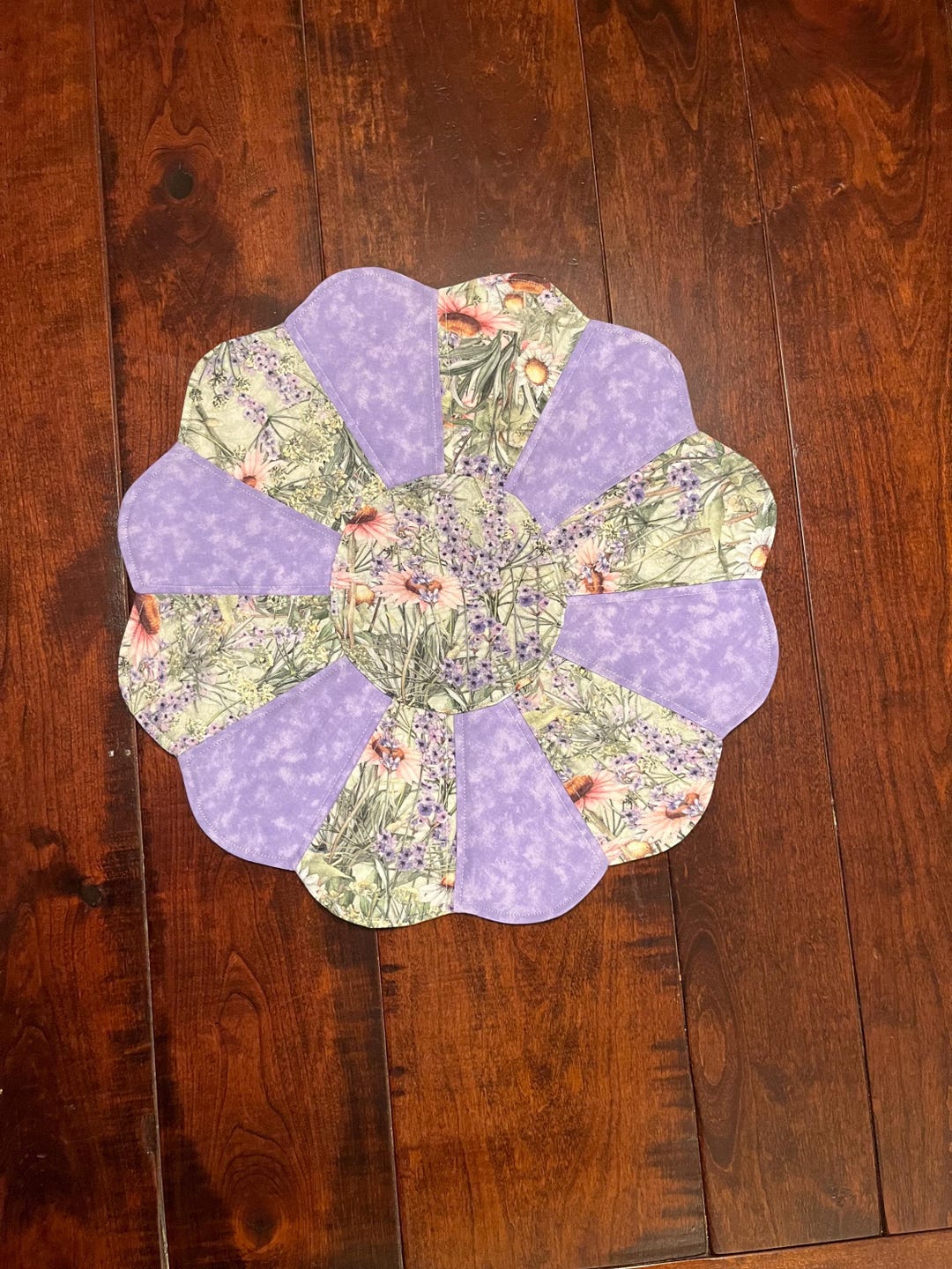 Wildflower Table Topper, Quilted Table Topper, Spring Table Topper ...