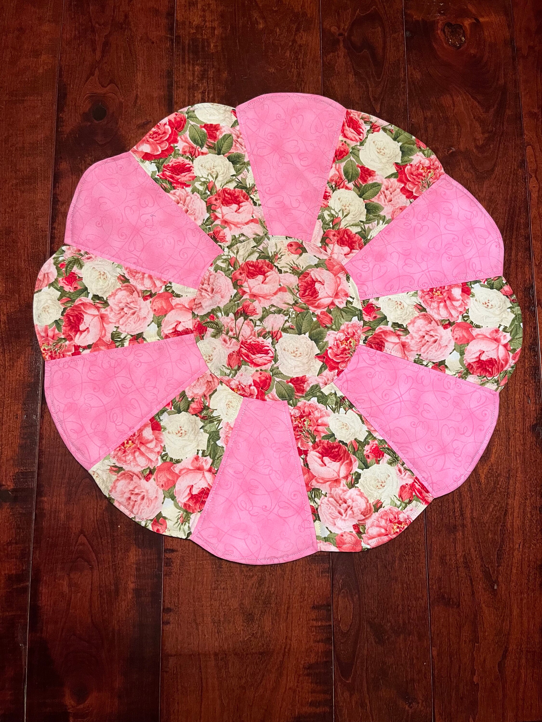 Floral Table Topper Reversible Fabric Centerpiece Autumn - Etsy