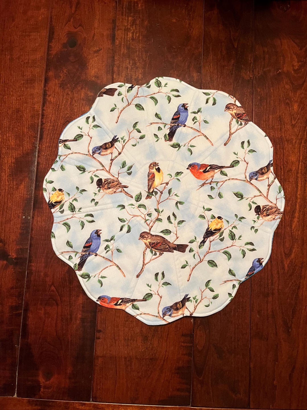 Spring Table Topper, Quilted Table Topper, Easter Table Topper, Fabric Centerpiece, Summer Table ...