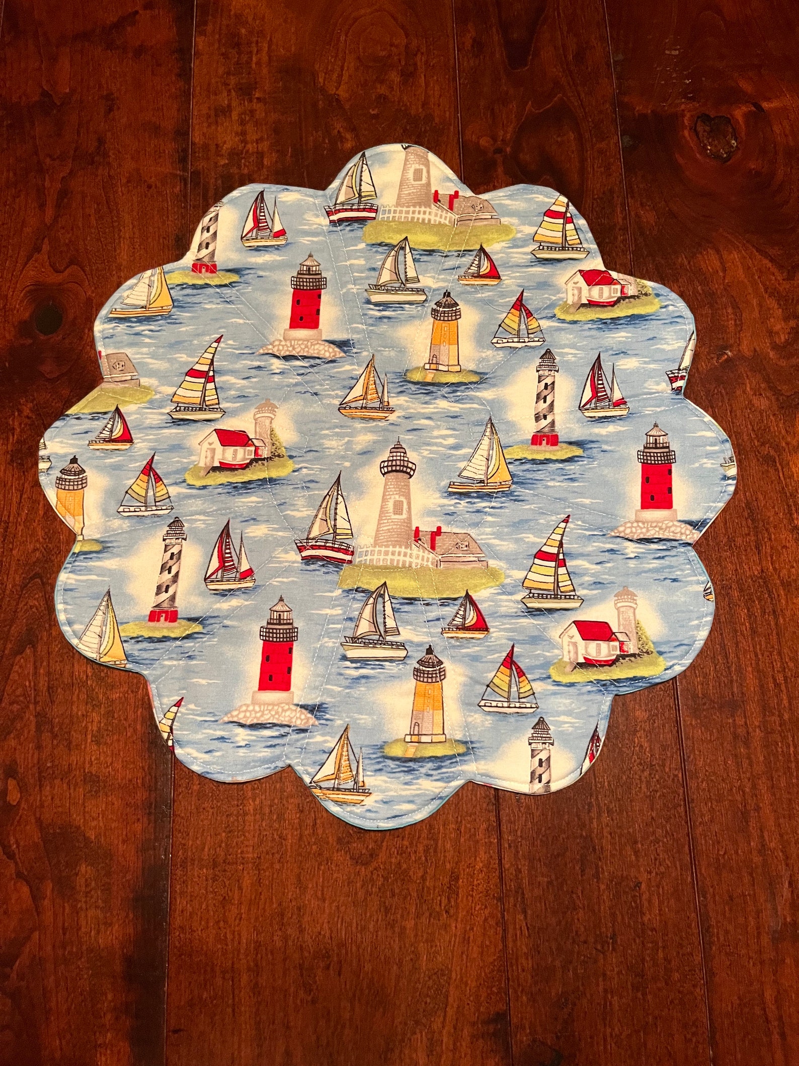 Summer Table Topper, Quilted Table Topper, Spring Table Topper, Fabric ...