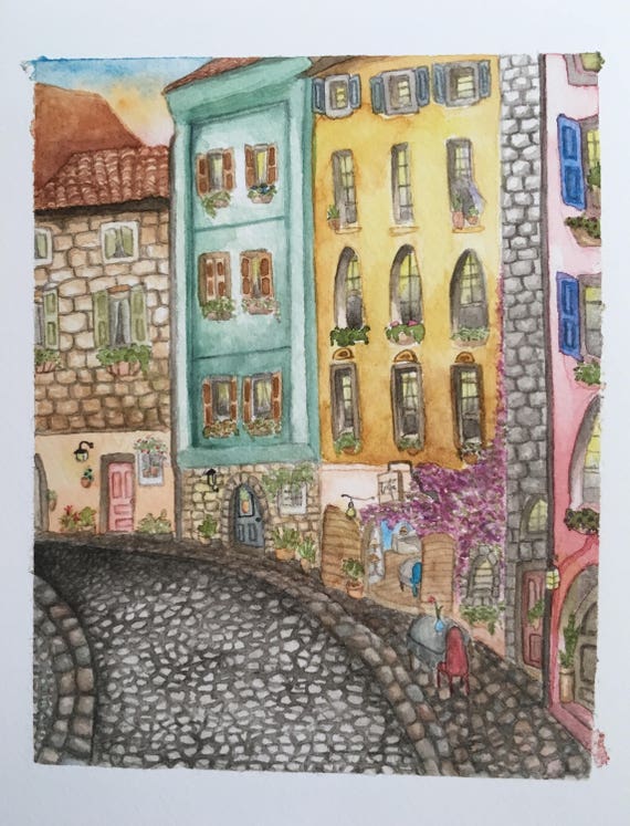Cobblestone Road Drawing