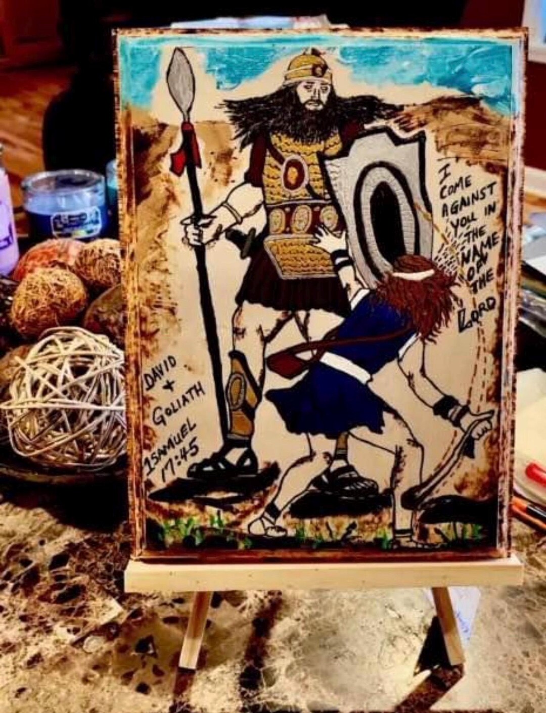 David and Goliath - Etsy