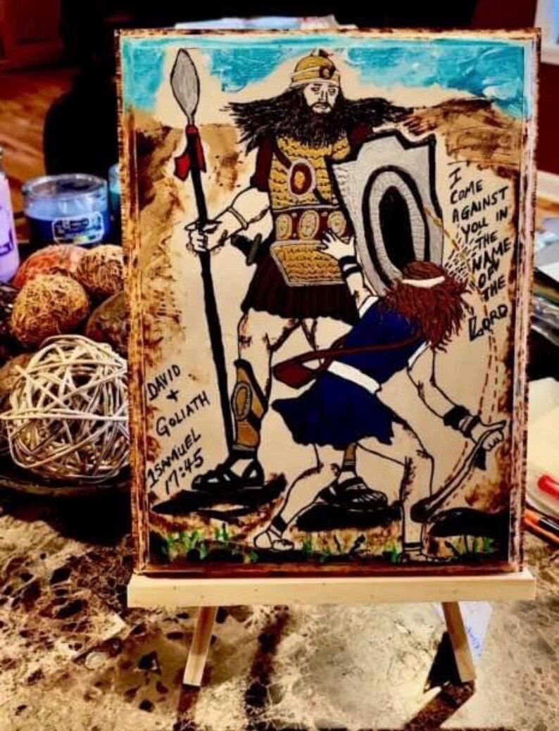 David and Goliath - Etsy
