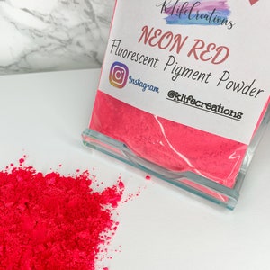 10g 7 NEON Colors Fluorescent Pigment Powder/neon Matte Mica Effect ...