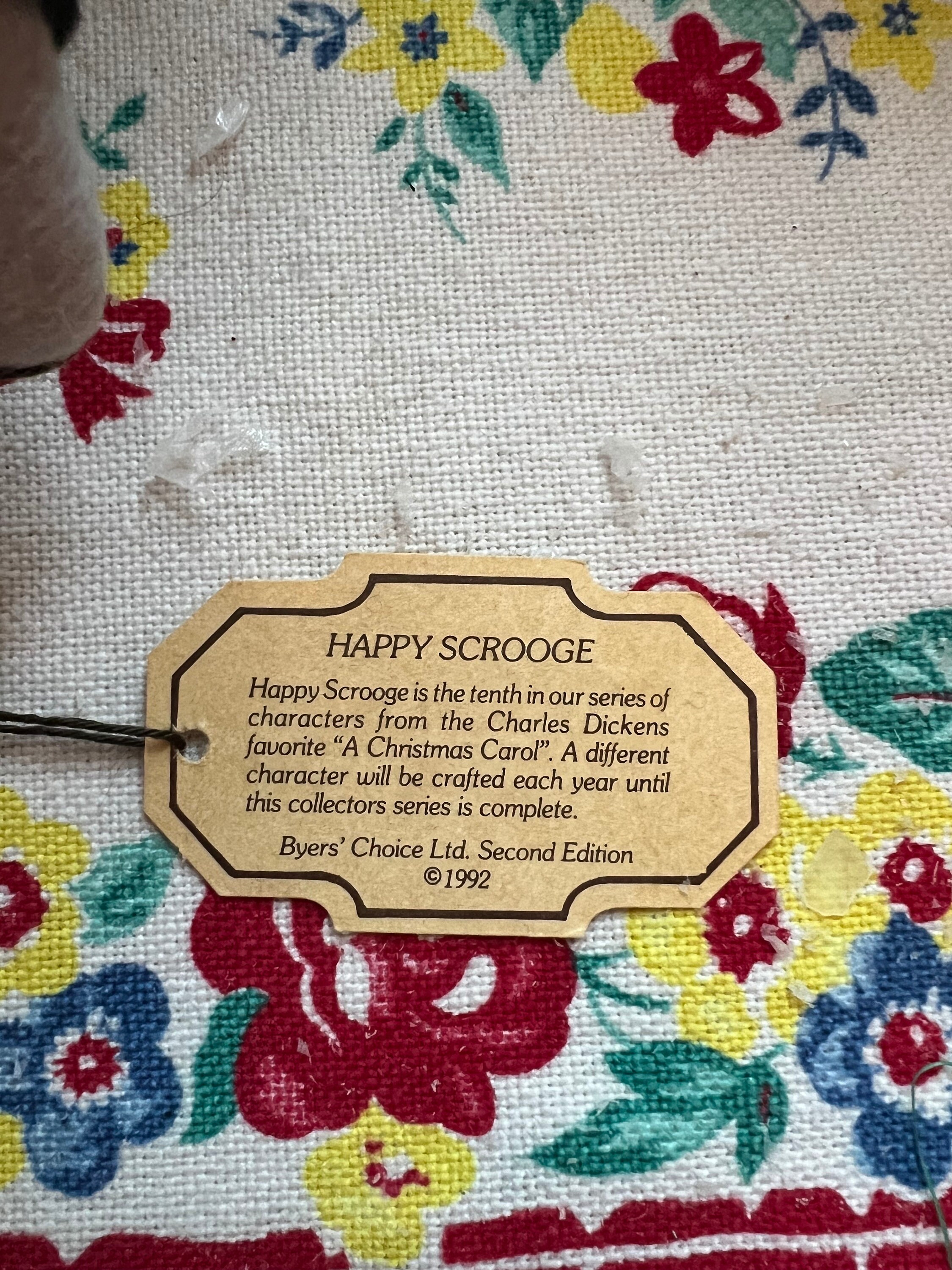 A Christmas Carol - 1992 Happy Scrooge, Second Edition Vintage Caroler ...