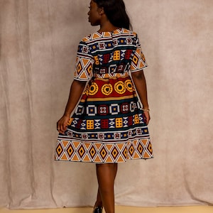 African Dress, African Print Shift Dress, Ankara Dress, African Tunic ...