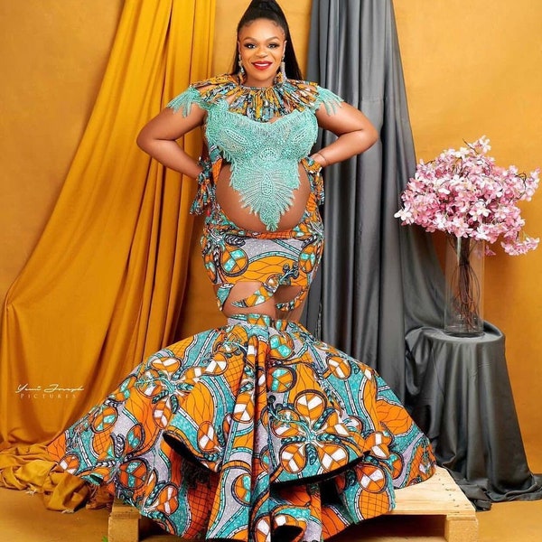 African Maternity Dress - Etsy