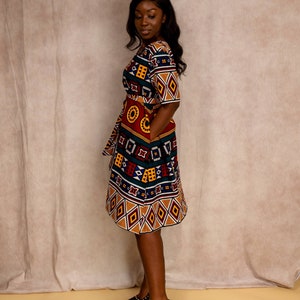 African Dress, African Print Shift Dress, Ankara Dress, African Tunic ...
