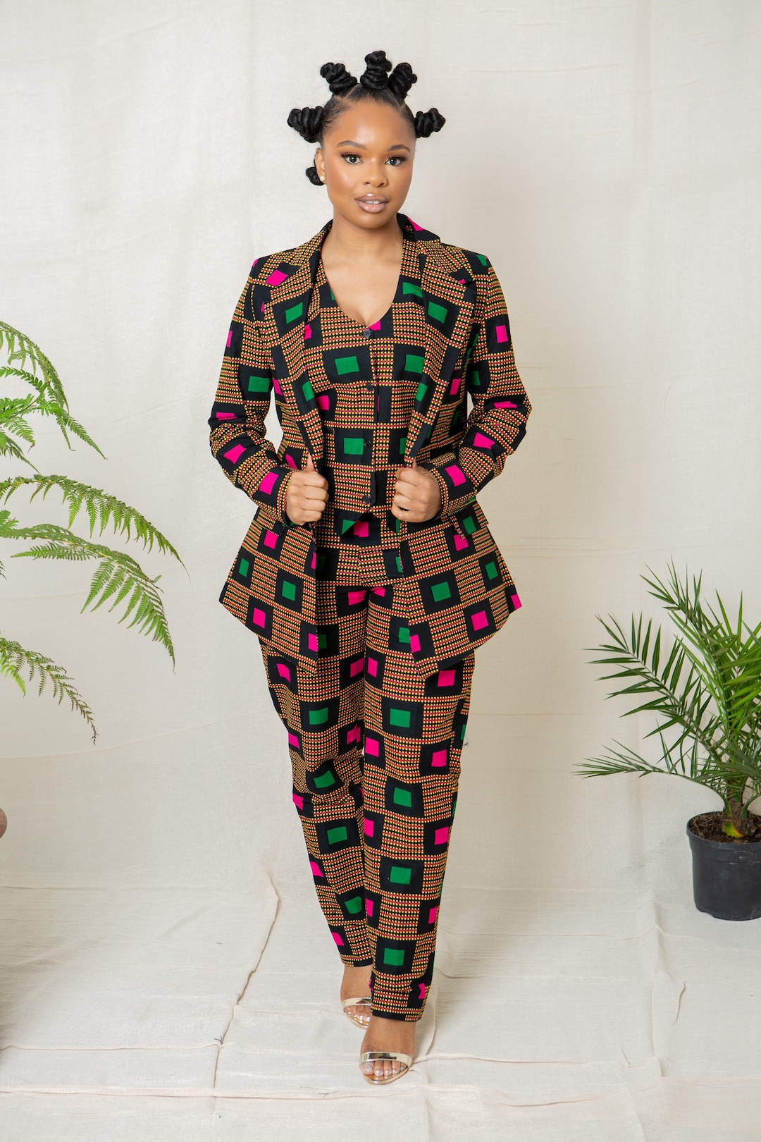 African 3 Piece Set, African Print Suit, Ankara 3 Piece, African ...