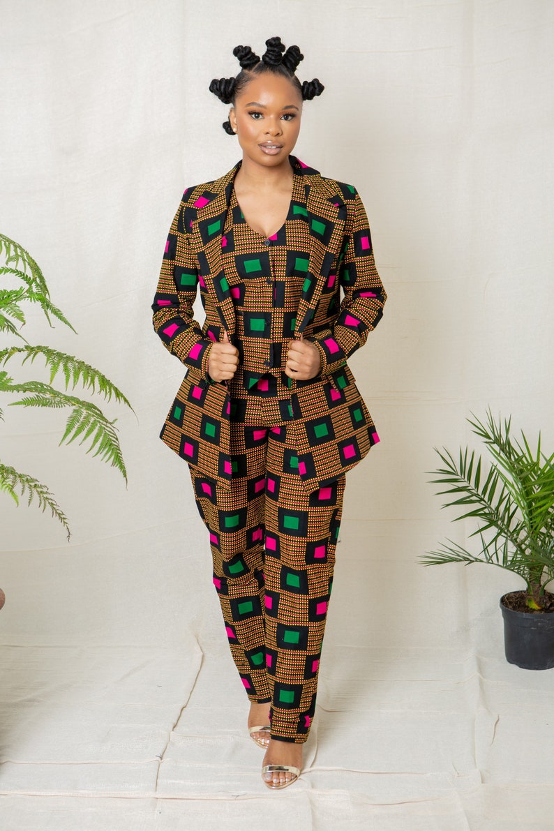 African 3 Piece Set African Print Suit Ankara 3 Piece - Etsy
