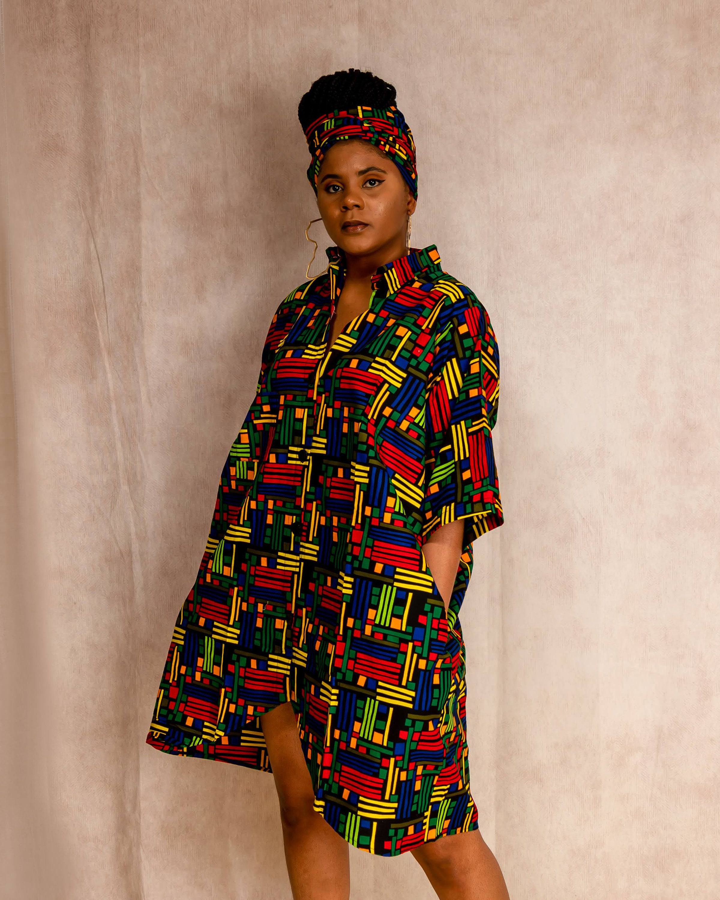 African Dress African Print Shift Dress Ankara Dress | Etsy