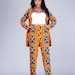 African 2 Piece Suit, Kente Suit Set, African Jacket and Matching ...