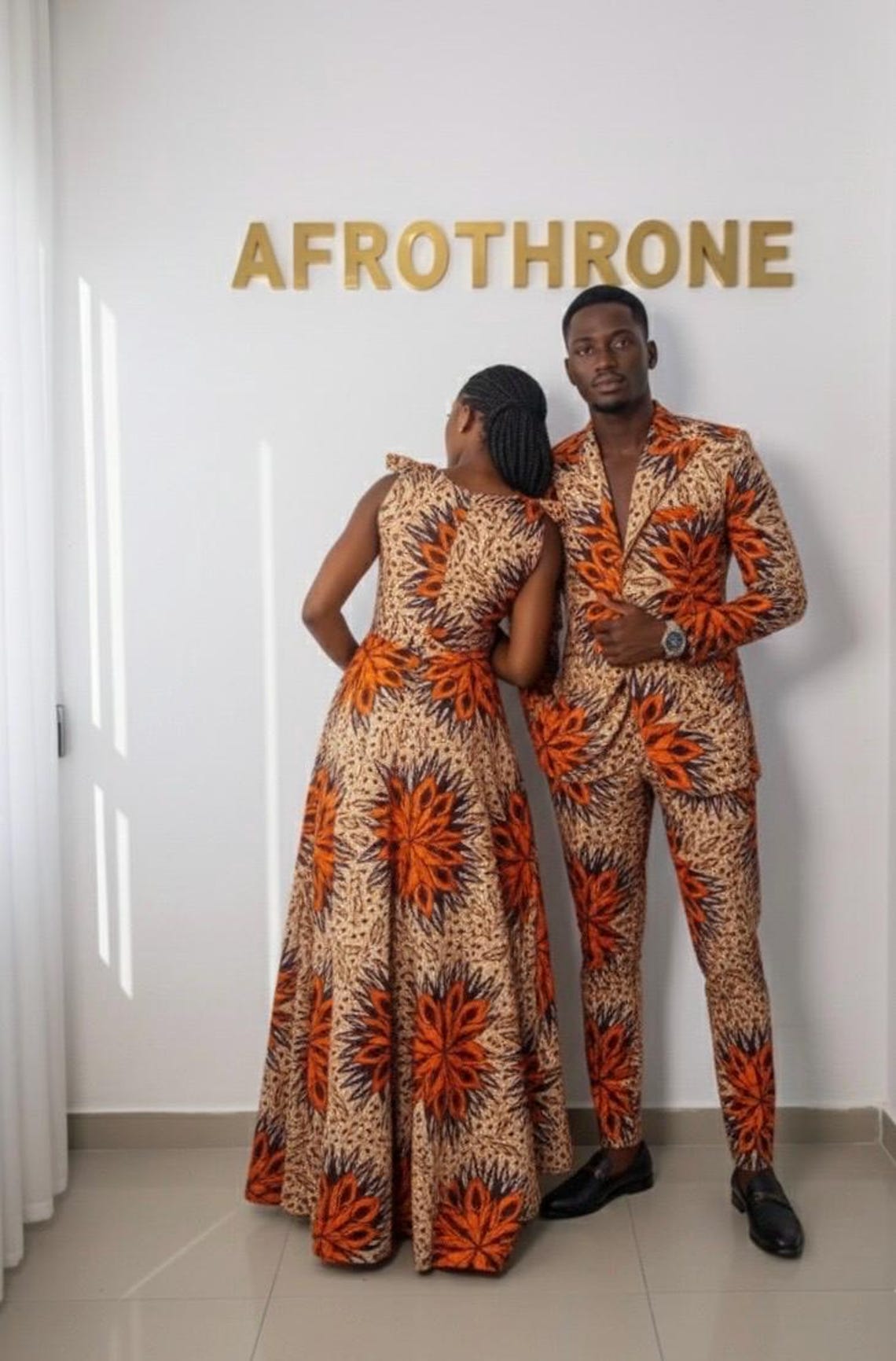 African Couple Set, African Print Suit Set Ankara Dress African Couple ...