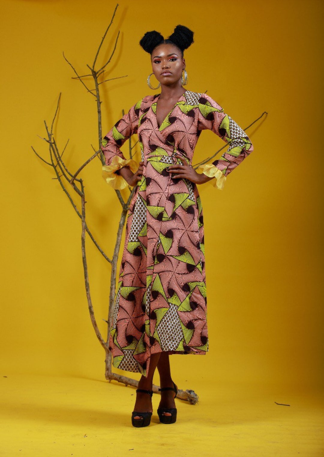 African Wrap Dress, African Dress, Ankara Wrap Dress, Ankara Gown ...