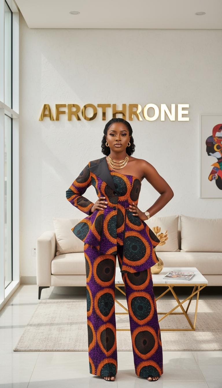 African Tailored Suit, Ankara 2 Piece Set, African Pants and Top ...