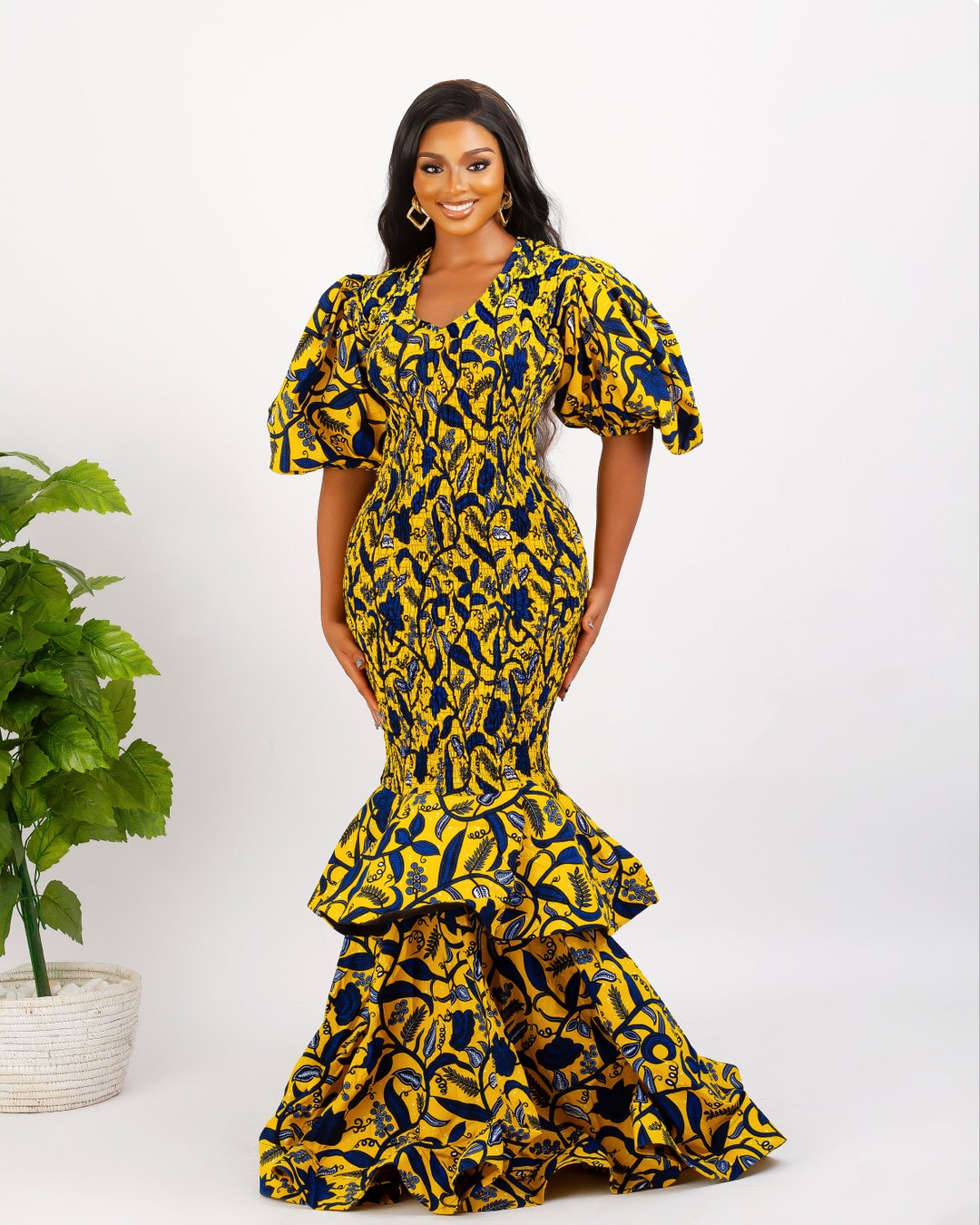 African Mermaid Dress, African Print Dress, African Dress, African ...