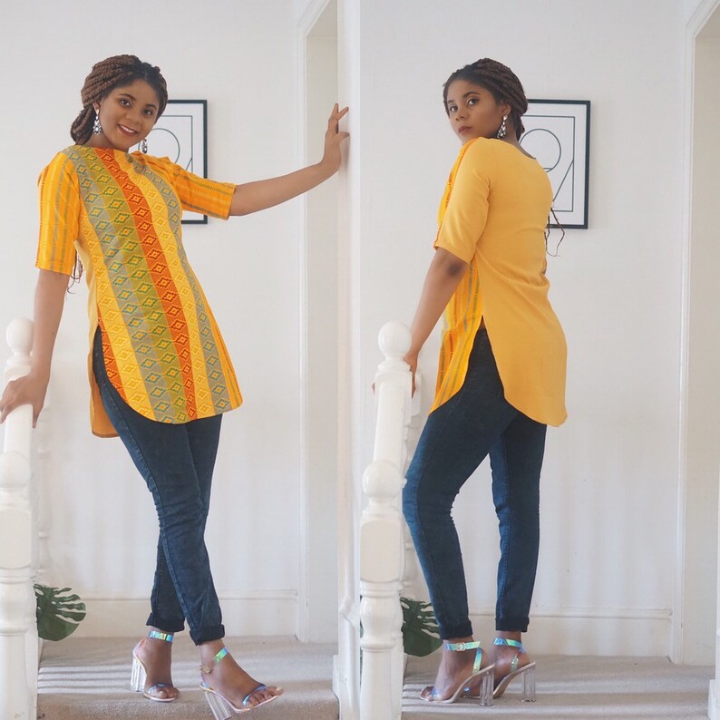 African top African Print top kente top Ankara top Tunic | Etsy