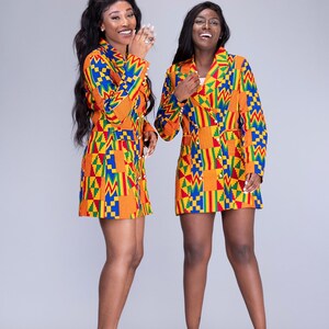 African 2 Piece Suit, Kente Suit Set, African Jacket and Matching ...
