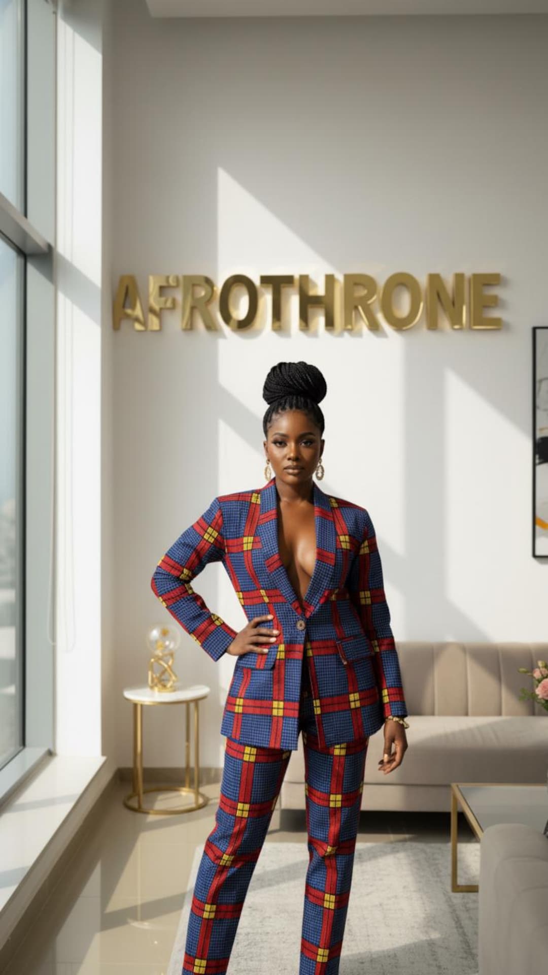 African Tailored Suit, Ankara 2 Piece Set, African Pants and Top ...