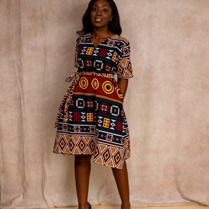 African Dress, African Print Shift Dress, Ankara Dress, African Tunic ...