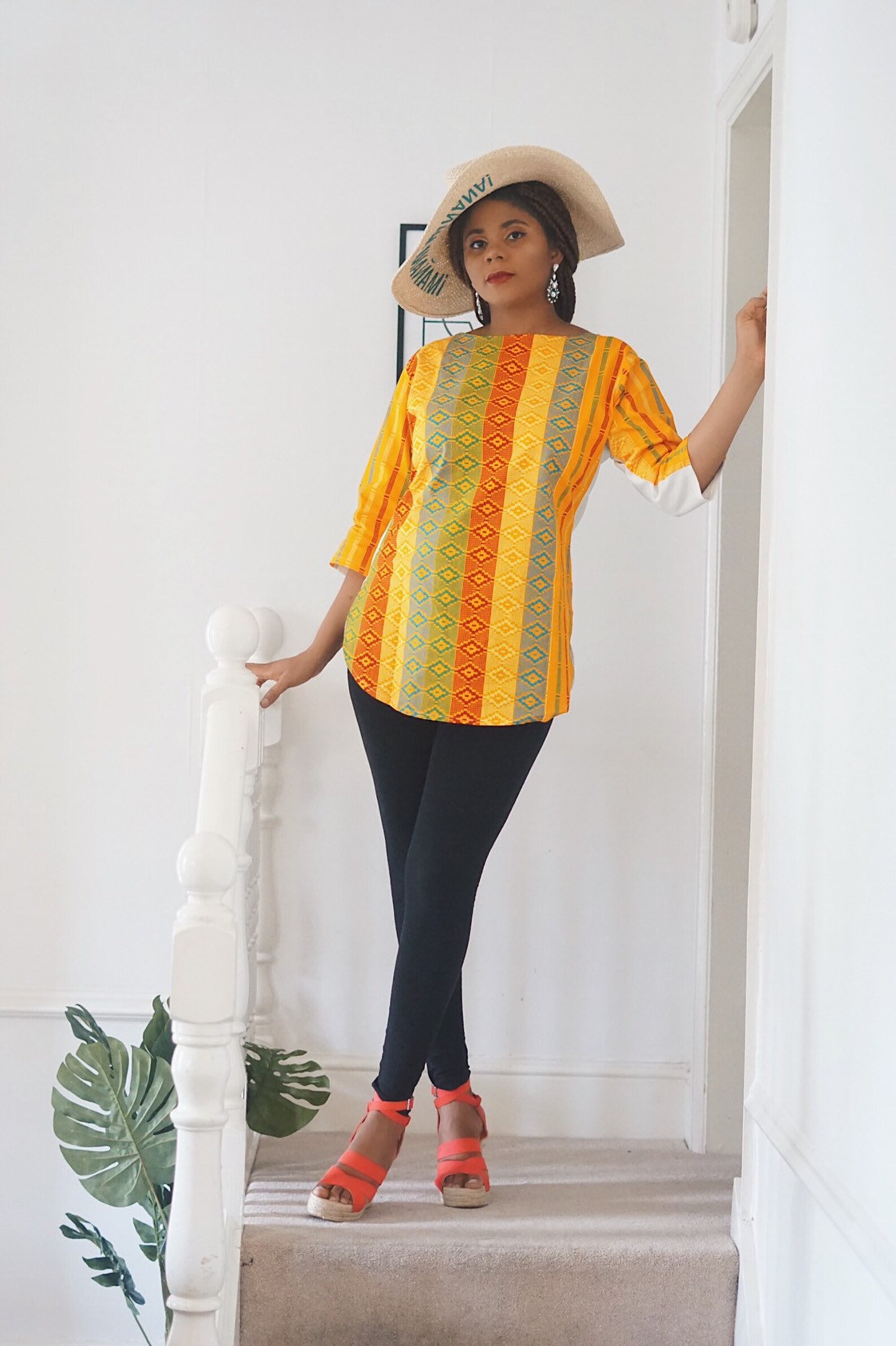 African top African Print top kente top Ankara top Tunic | Etsy
