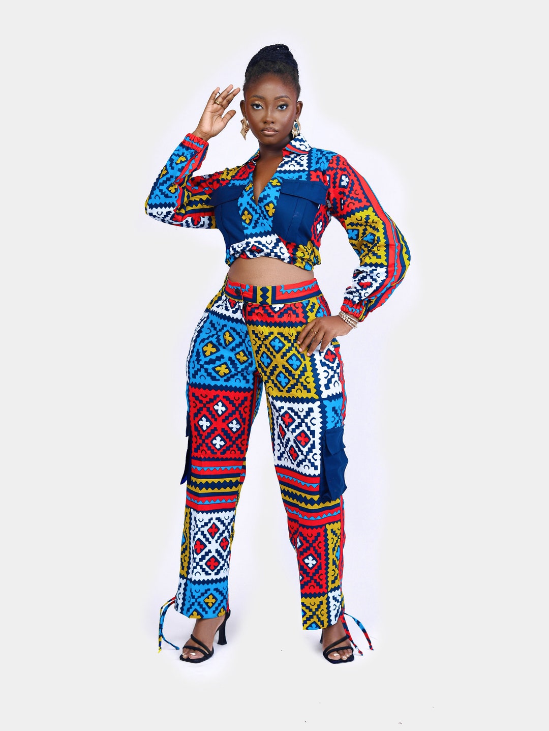 African 2 Piece Set, African Pants and Top, African Clothing, African ...