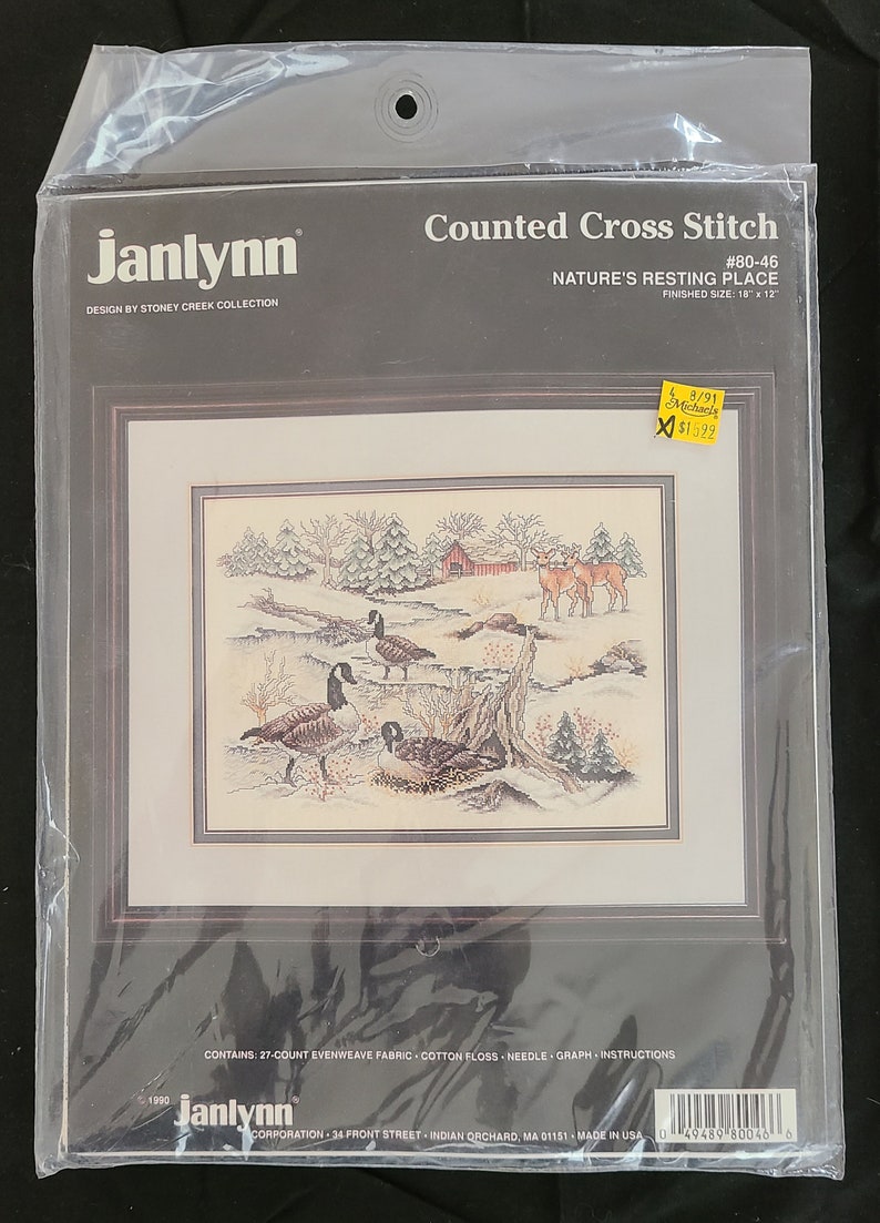 Vintage Janlynn Counted Cross Stitch Kit - Nature's Resting Place - Etsy