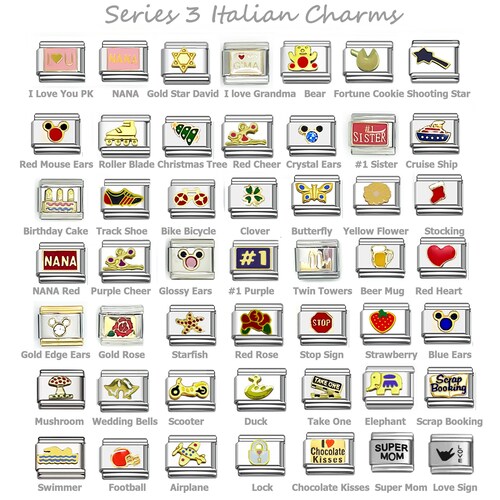 Italian Charms Classic 9mm Size Limited Great Assortment Gold - Etsy