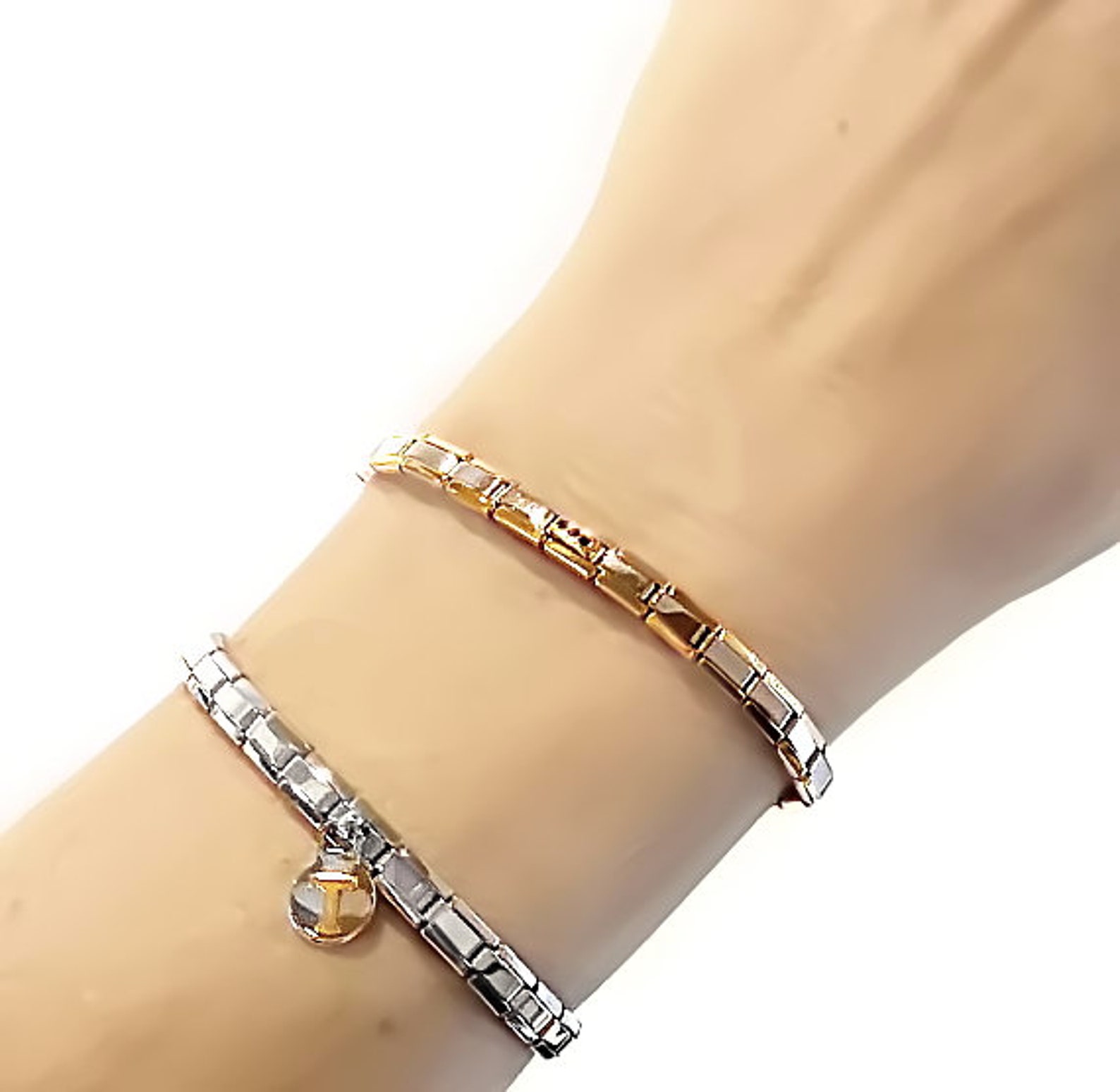 Build a Custom 5mm TINY Sized Italian Charm Bracelet With Birthstone ...