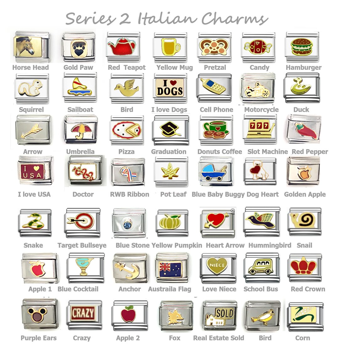 Italian Charms Classic 9mm Size Limited Great Assortment Gold - Etsy