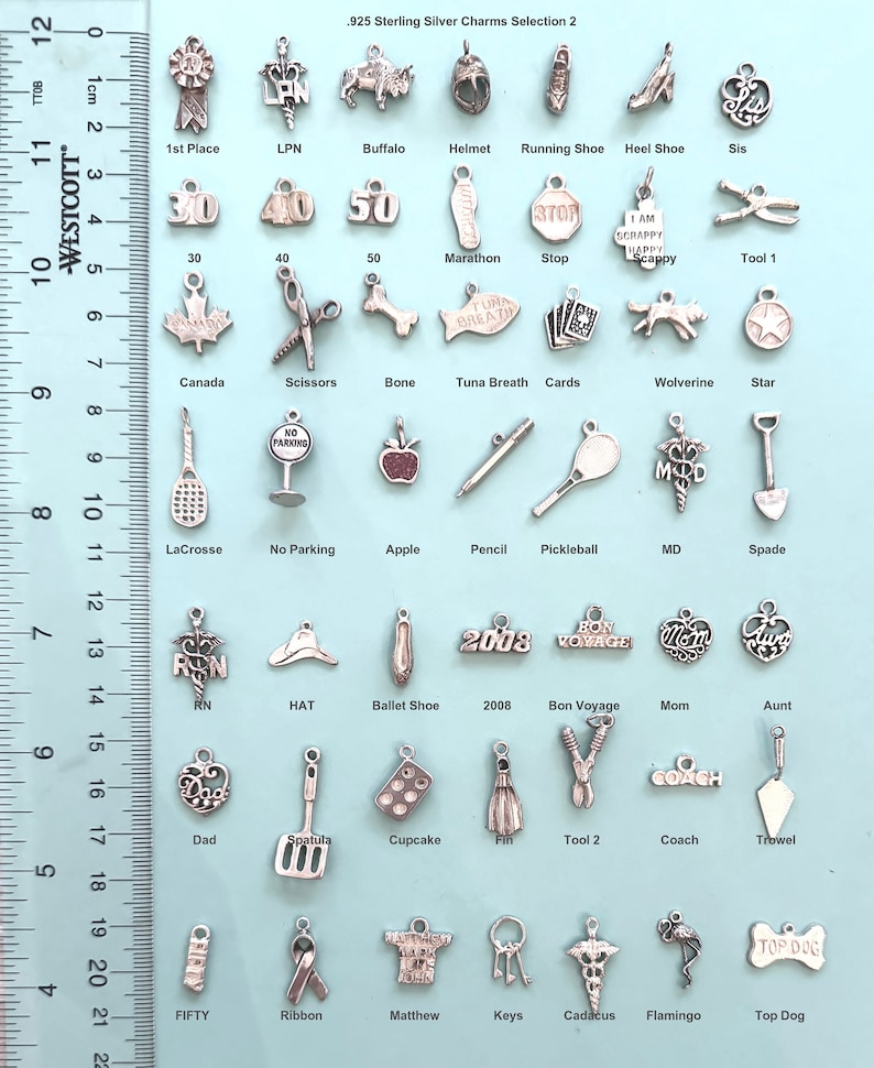 Sterling Silver .925 Charms Selection 2 Rare and Limited - Etsy