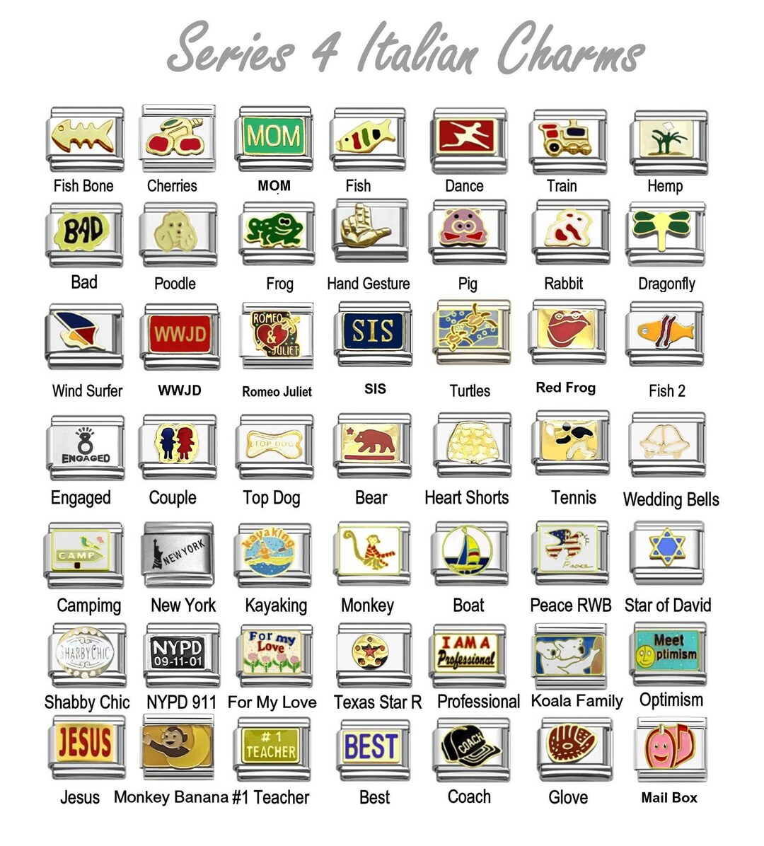 Italian Charms Authentic Classic 9mm Size Limited Great Assortment Gold ...