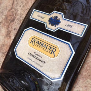 Free Shipping Rombauer Chardonnay Slump Melted Flattened Flat Wine ...