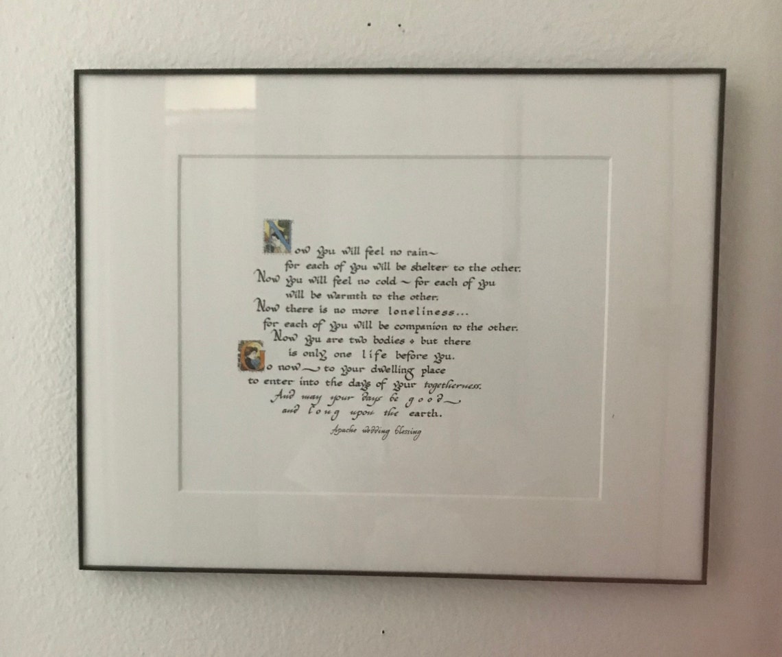 Apache Wedding Blessing Calligraphy - Etsy UK