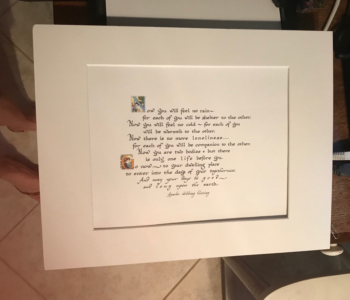 Apache Wedding Blessing Calligraphy - Etsy UK