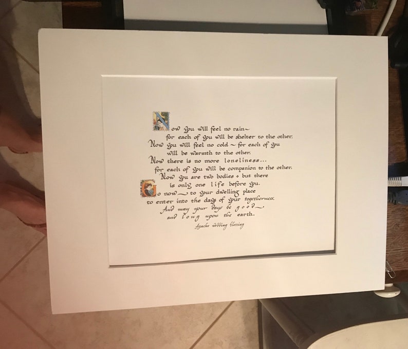 Apache Wedding Blessing Calligraphy - Etsy UK