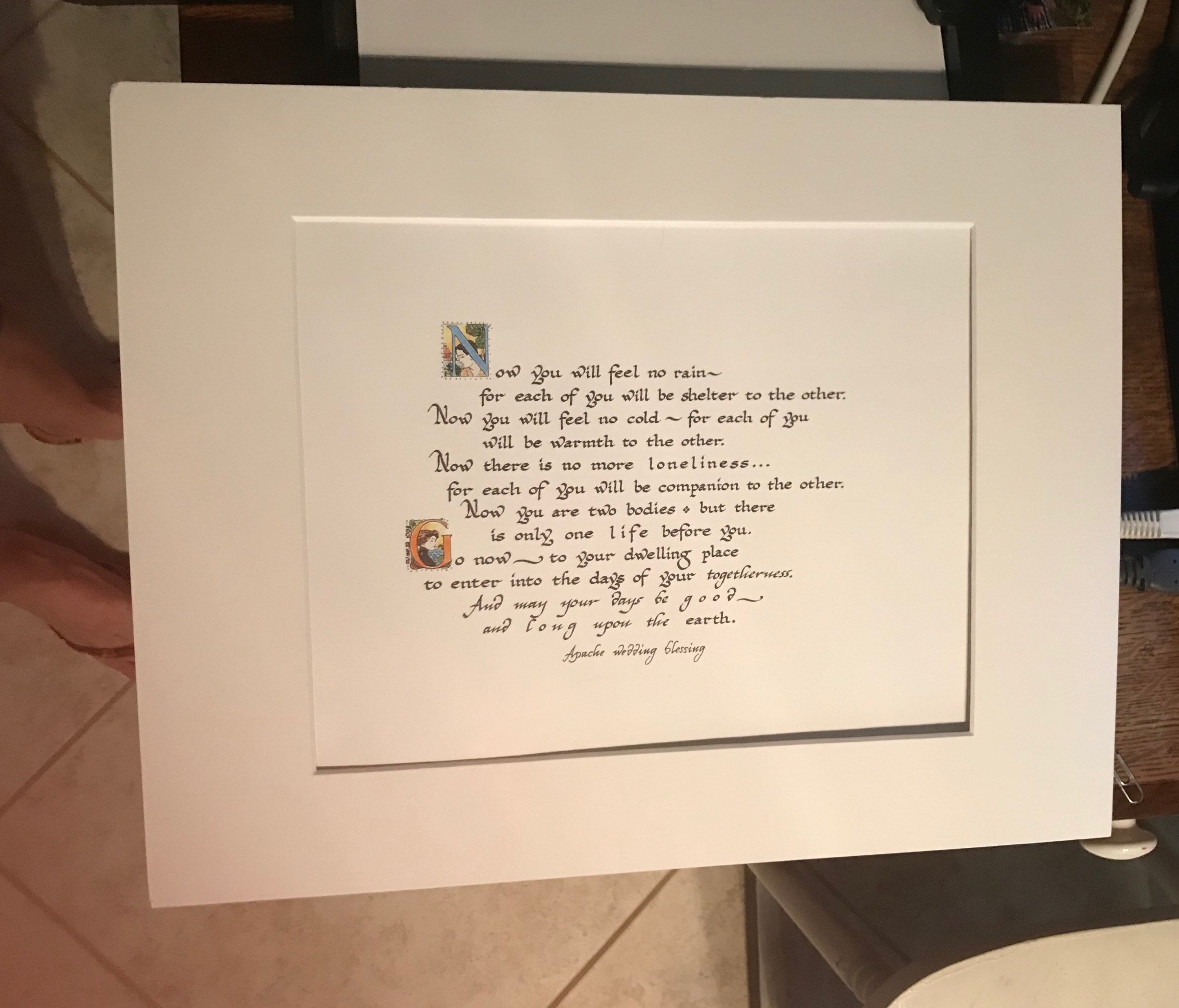 Apache Wedding Blessing Calligraphy - Etsy