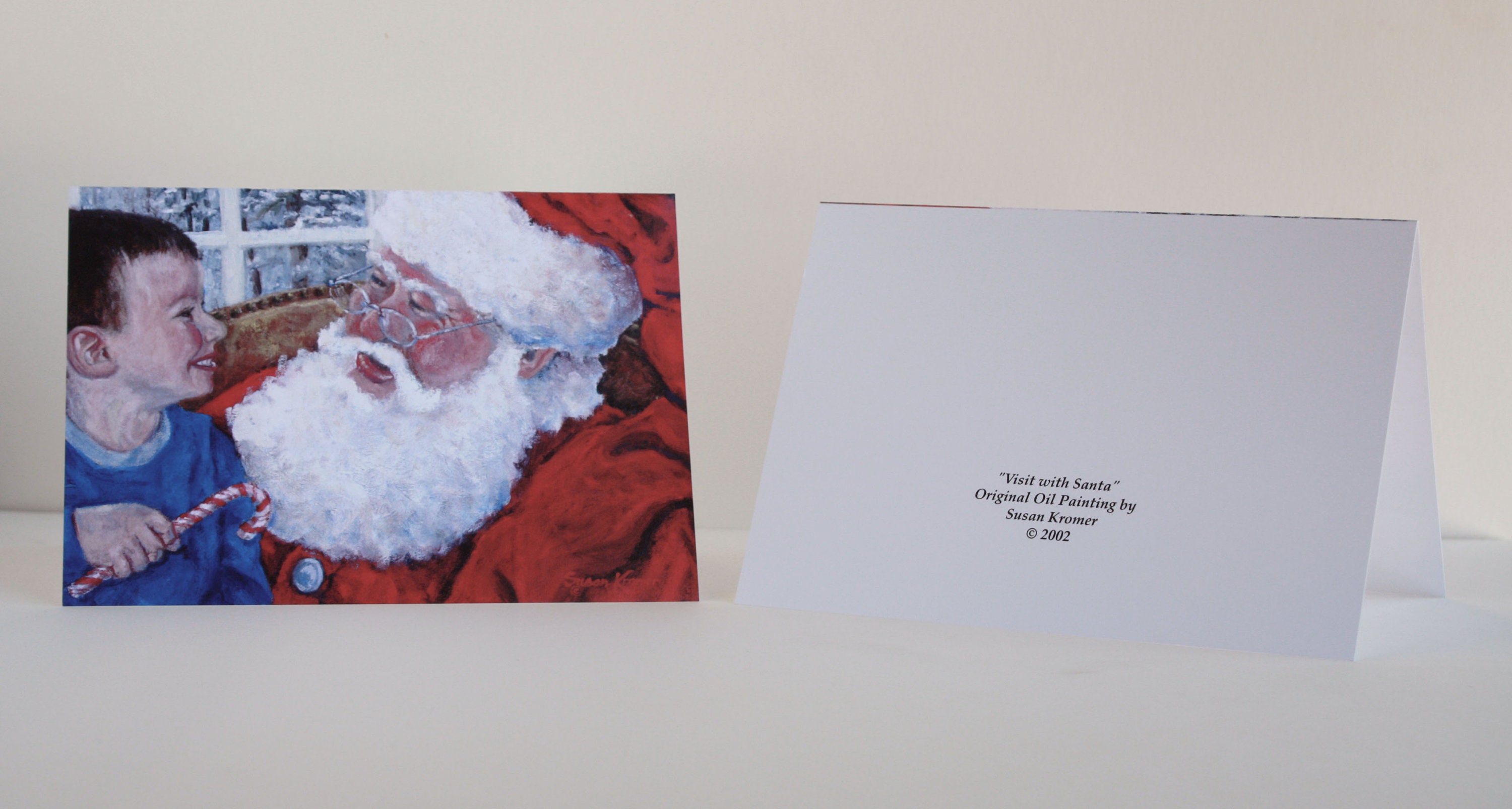 Santa Christmas Cards Original Santa Paintings, Greeting Cards, Holiday ...