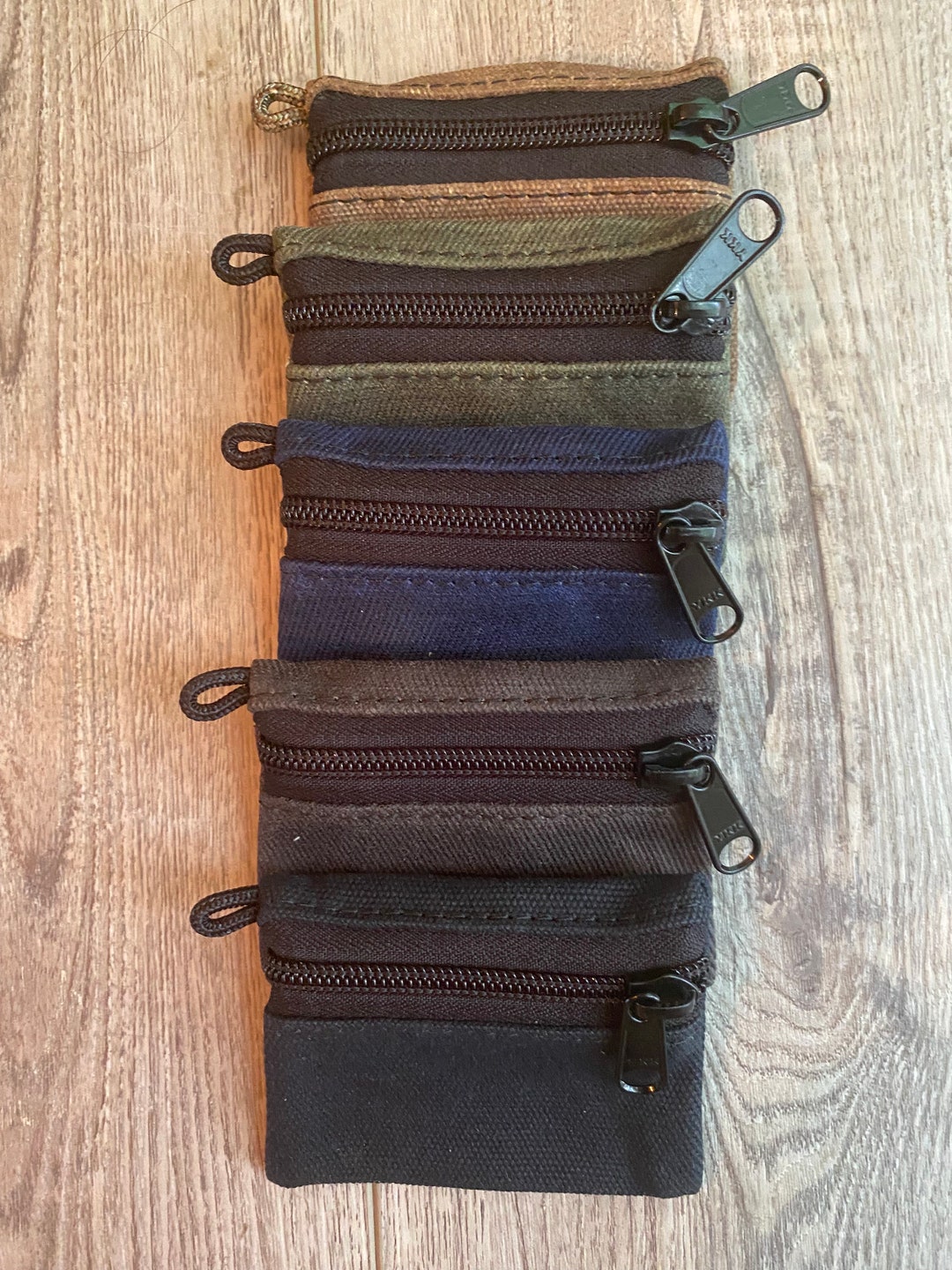 Micro Zip Pouch / Waxed Canvas - Etsy