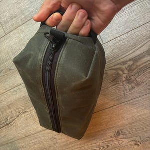 Waxed Canvas Dopp Kit / Toiletry Bag - Etsy