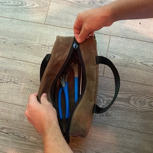 Waxed Canvas Kit Bag / Tool Bag - Etsy