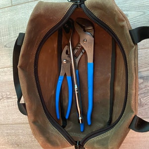 Waxed Canvas Kit Bag / Tool Bag - Etsy