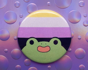 Subtle Nonbinary Flag Enamel Pin Mountain Pin - Etsy