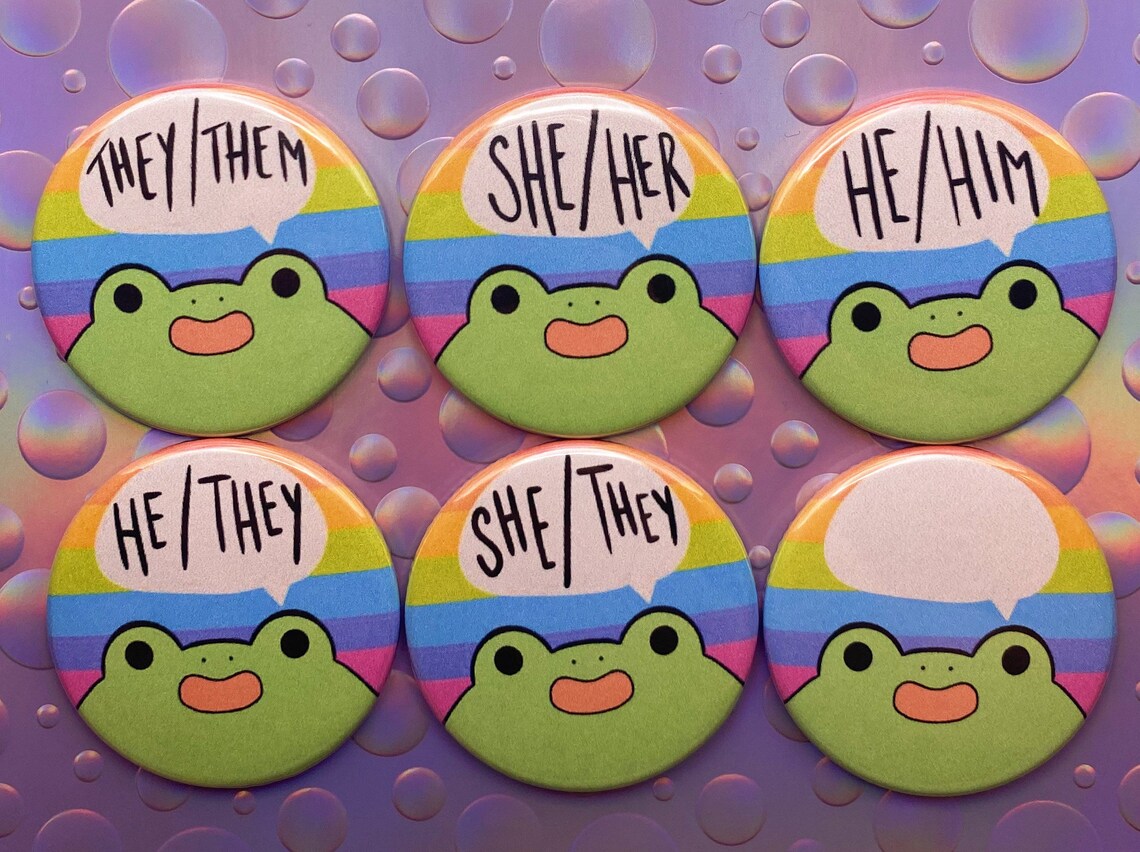 Pronouns Pin They Them Pin He Him Pin She Her Pin Etsy