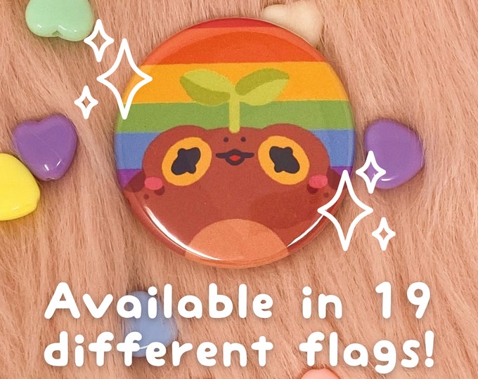 Demiboy Pin Queer Art Frog Buttons LGBT Pins - Etsy